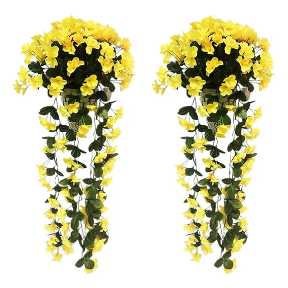 Artificial Silk Chlorophytum Bouquet 200 Flower Heads UV-Blocking Fence ...