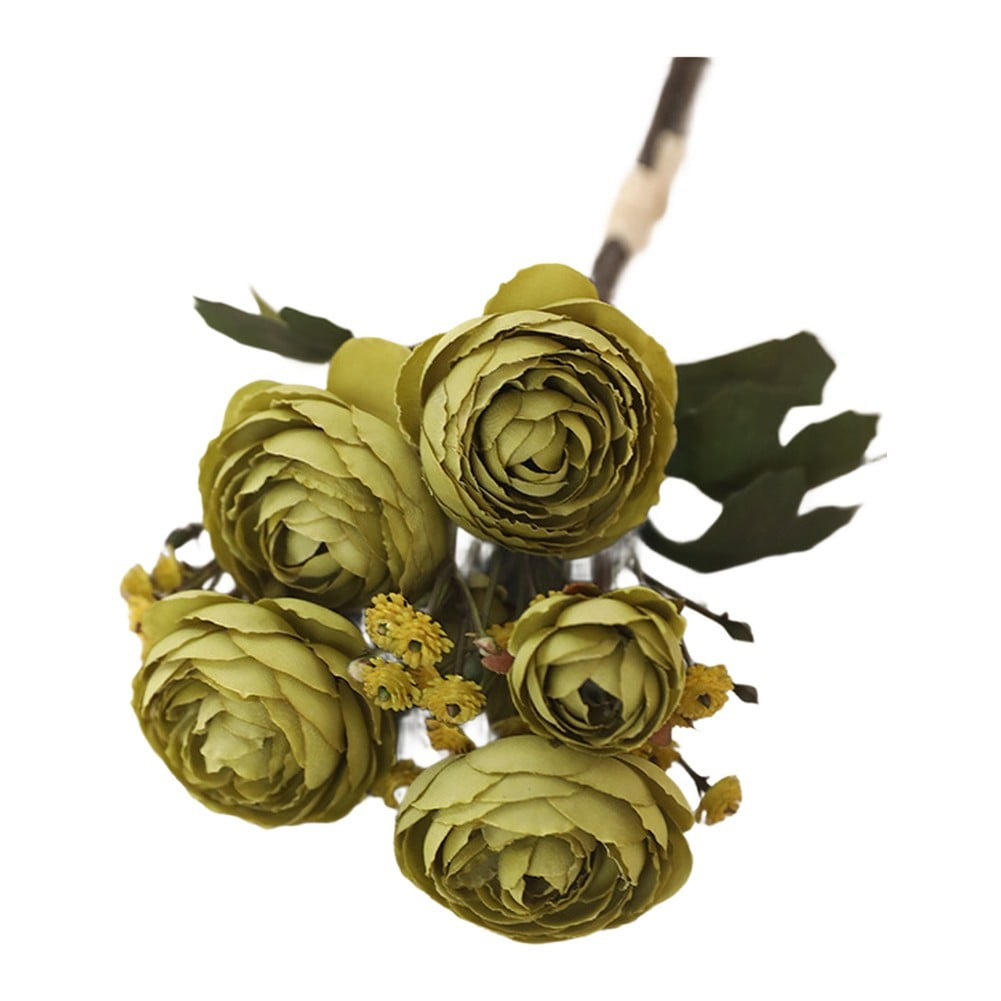 Artificial Silk Cloth Camellia Flower Bouquet DIY Wedding Home ...
