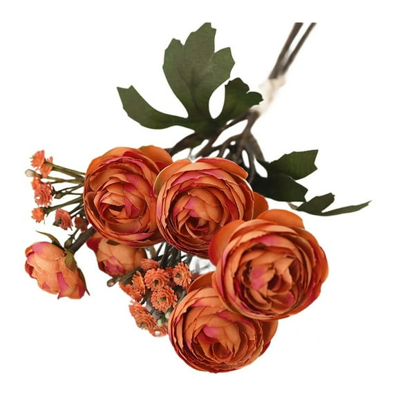 Artificial Silk Cloth Camellia Flower Bouquet Diy Wedding Home ...