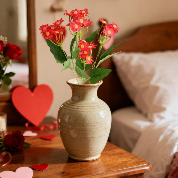 Artificial Silk Flower Bouquet | Pink Red Yellow Roses | 33cm Tall ...