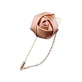 Artificial Silk Flower Boutonniere with Metal Brooch Pin for Wedding ...