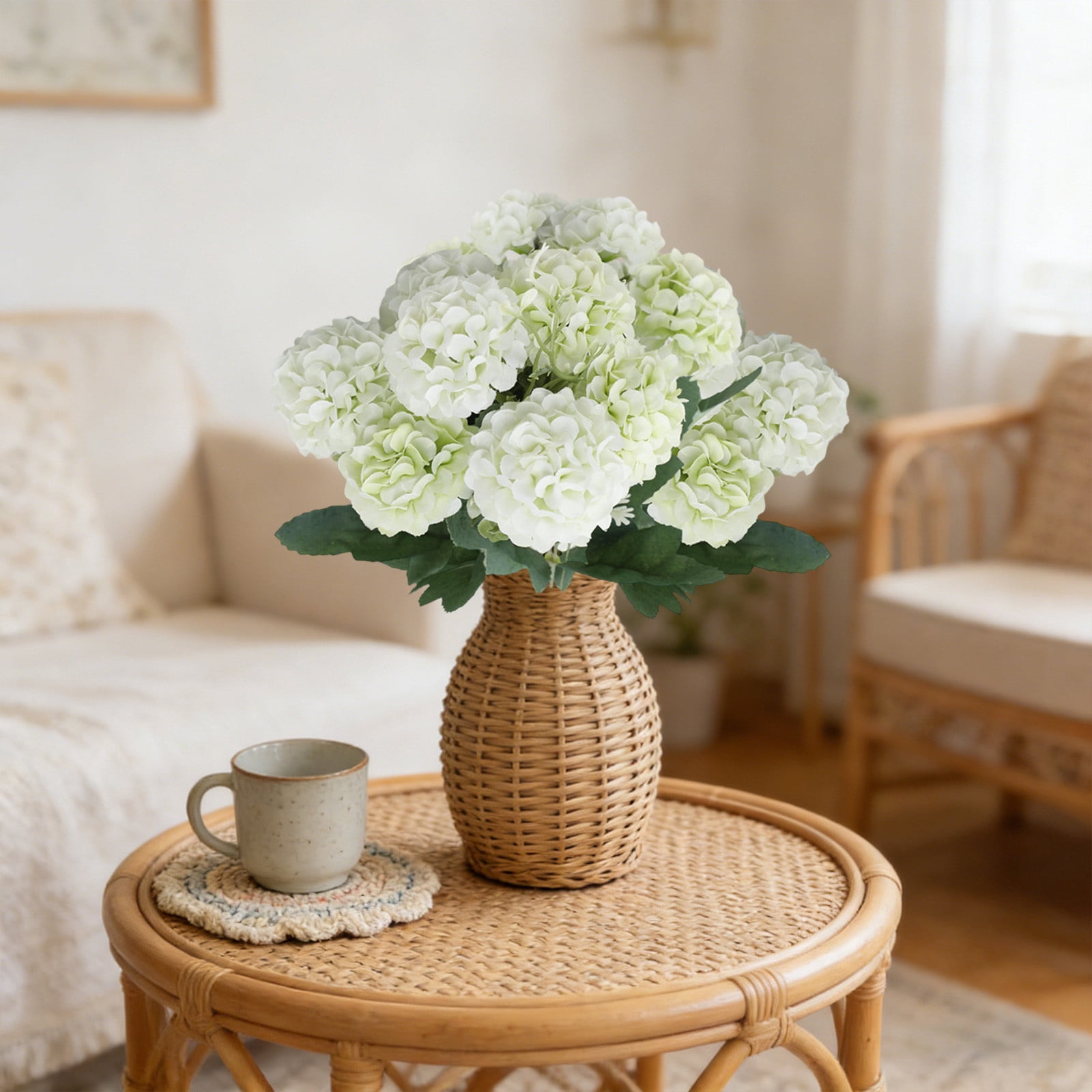 Artificial Silk Flower Wall 35cm Large - Realistic Fake Flowers for ...