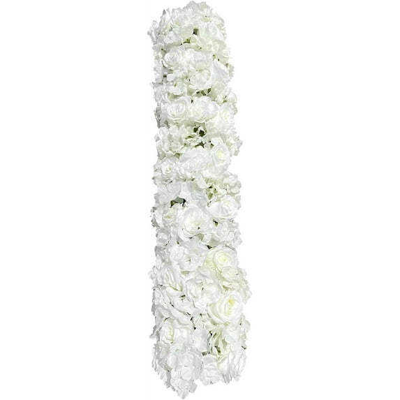 Artificial Silk Flowers Row,1PC White Rows Dahlia Hydrangea Floral Arch ...