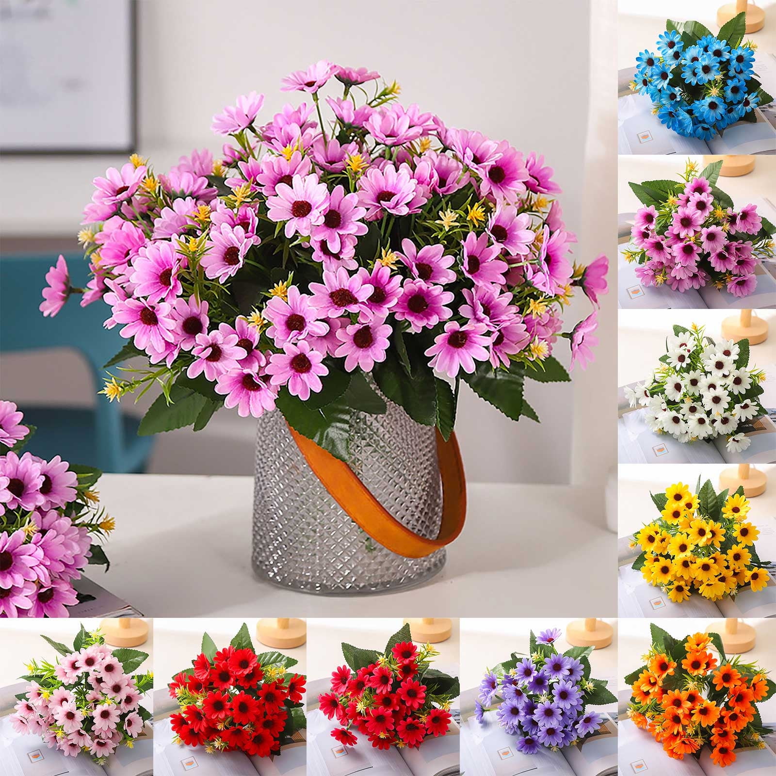 Artificial Silk Flowers Vintage Fake Flowers, Wedding Home Decoration ...