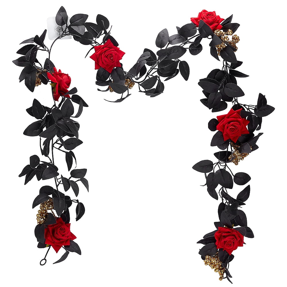 Artificial Silk Foam Rose Rattan Hanging Flower Garland for Home Party ...