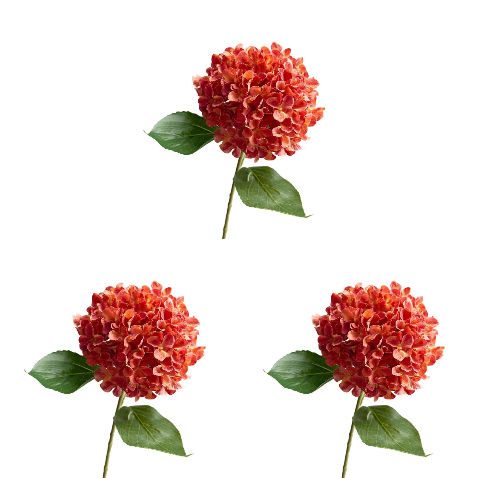 Artificial Silk Hydrangea Flowers, 26" Long Stem Hydrangea Bouquet ...