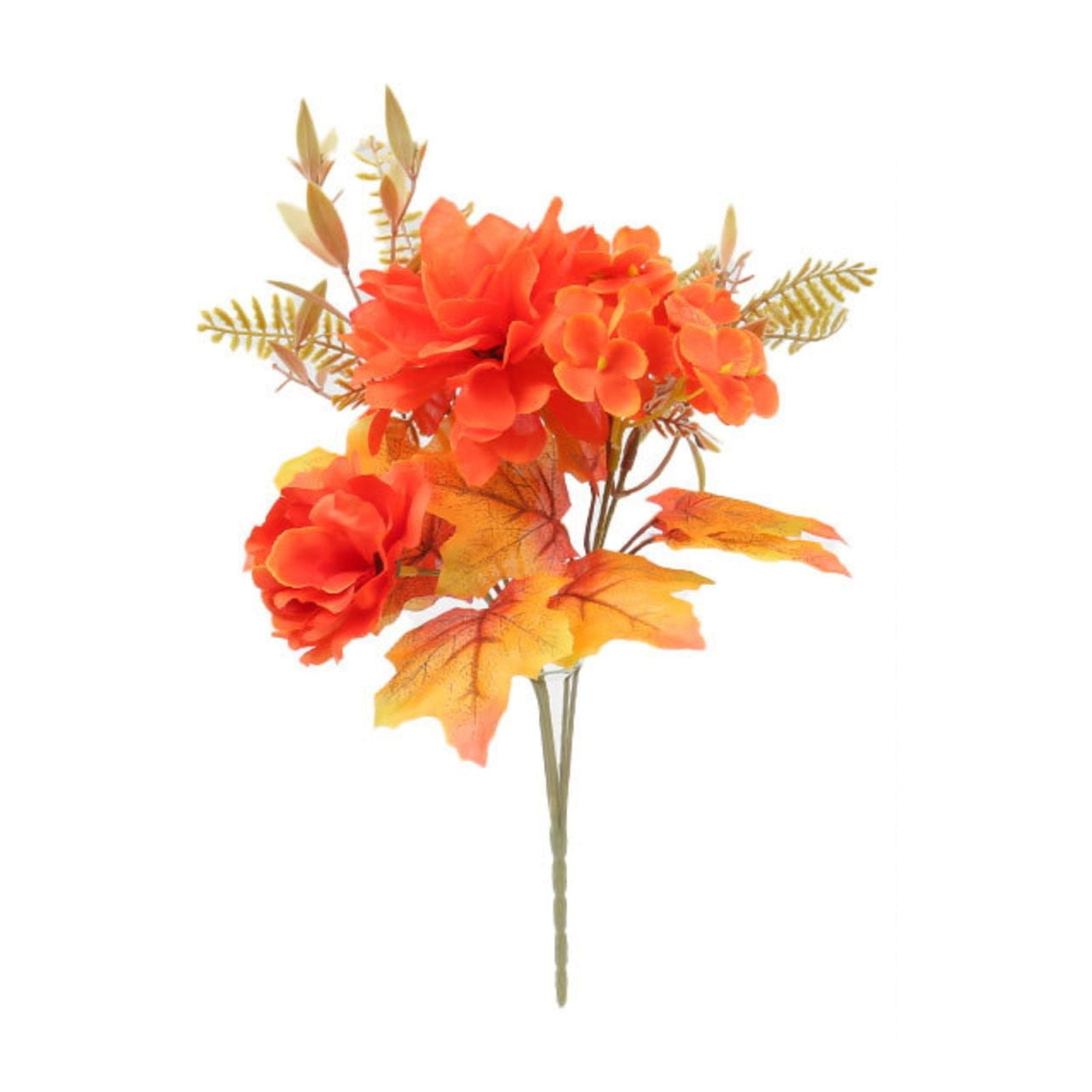 Artificial Silk Maple Leaf, Ongmies Artificial Mums Flowers with Stem ...
