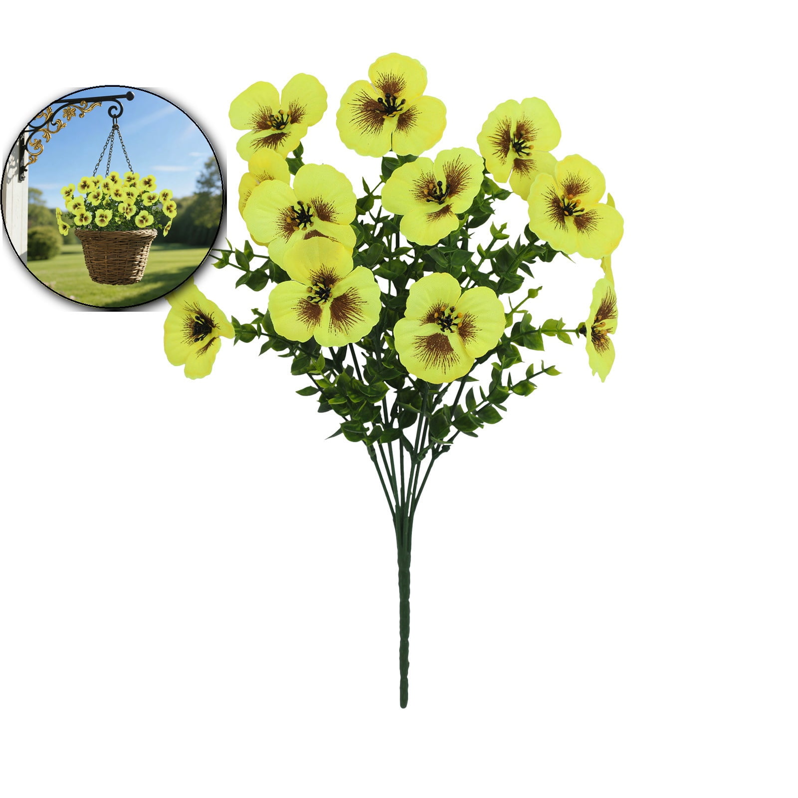 Artificial Silk Pansy Flowers Outdoor Spring Flowers Pansies Wildflower ...