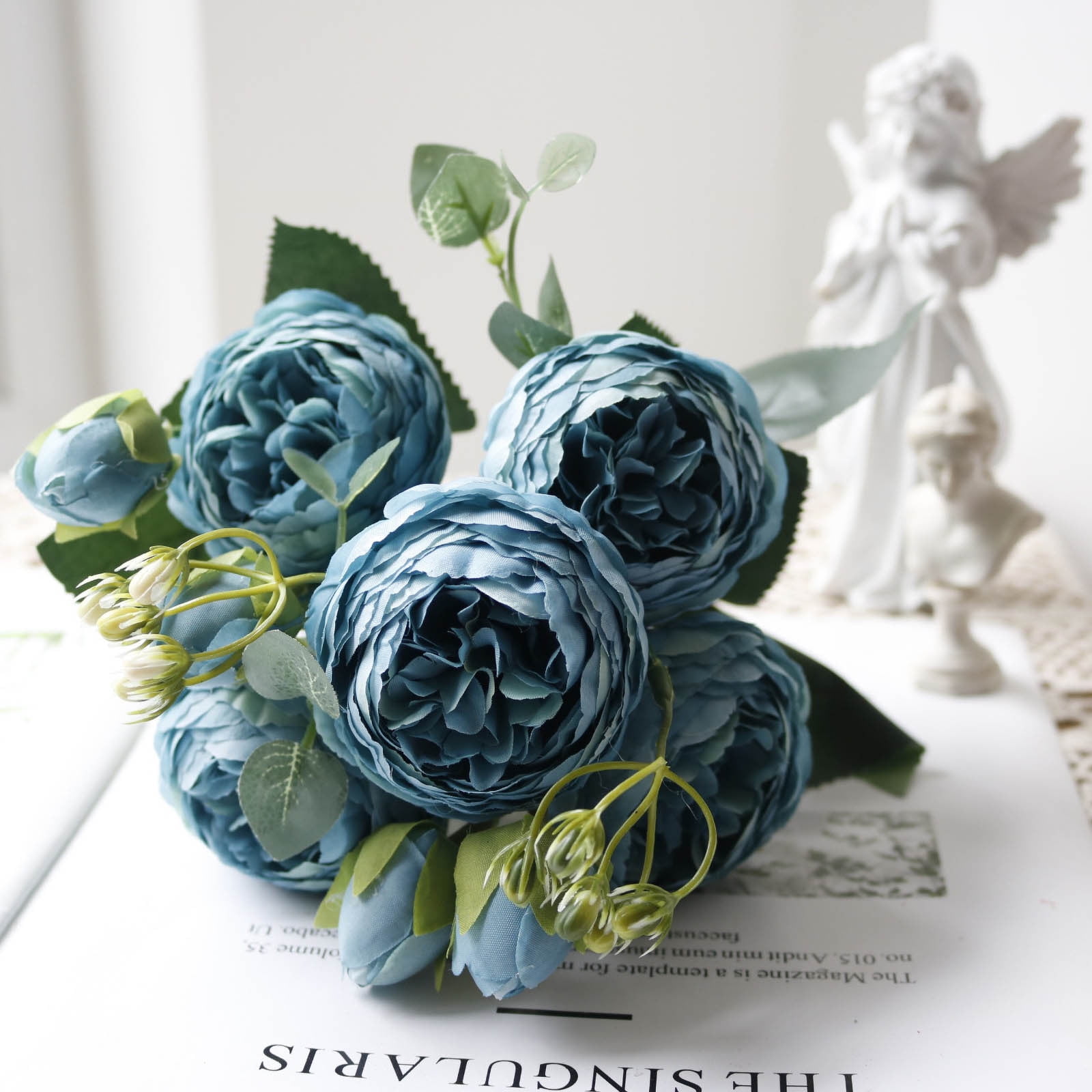Artificial Silk Peony Flowers Bouquet | Realistic Fake Floral ...