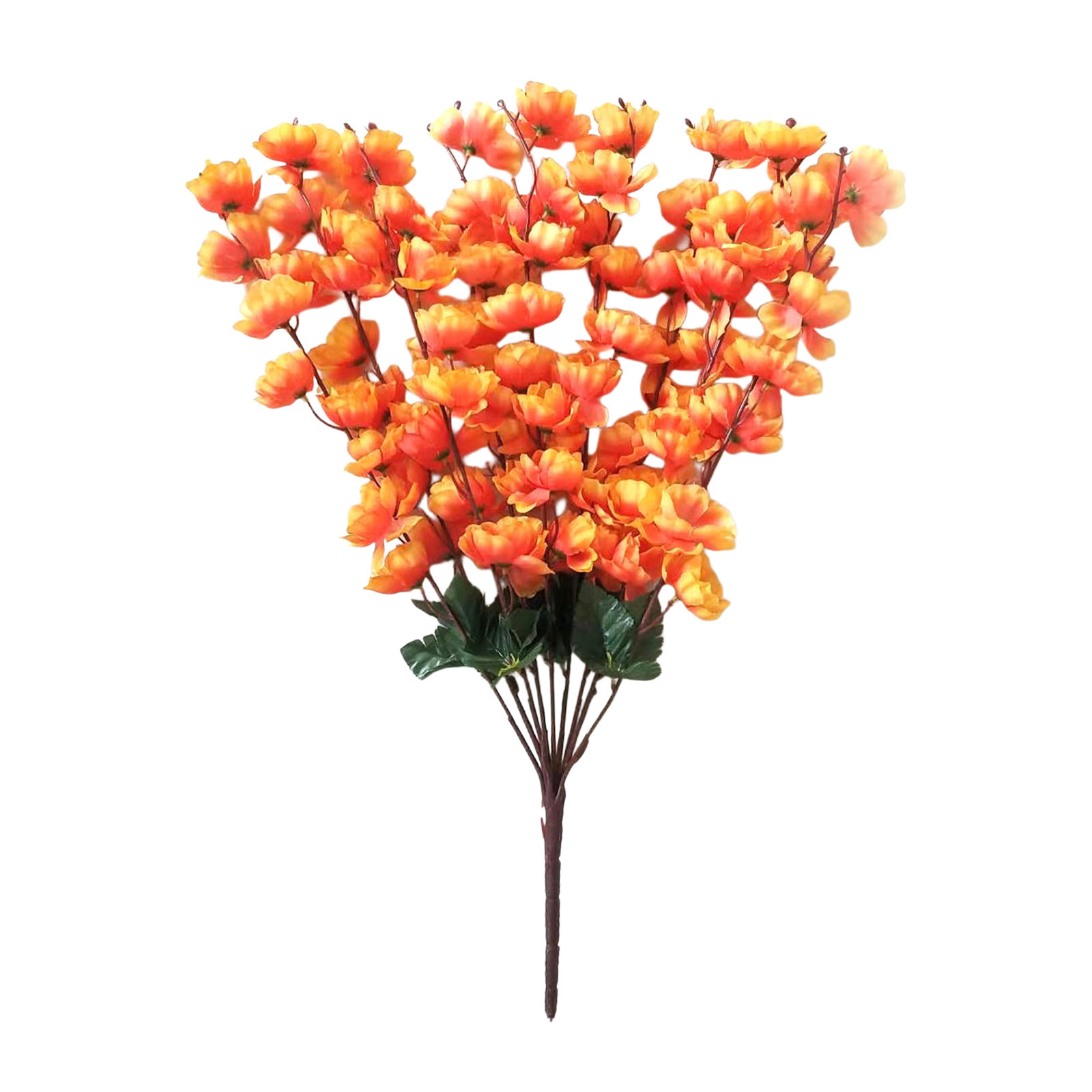 Artificial Silk Rose Bouquet in Pot, Lifelike Faux Flower Arrangement ...