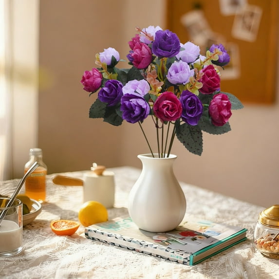 Artificial Silk Rose Bouquet | Valentine's Day Home Decor & Photo Prop ...