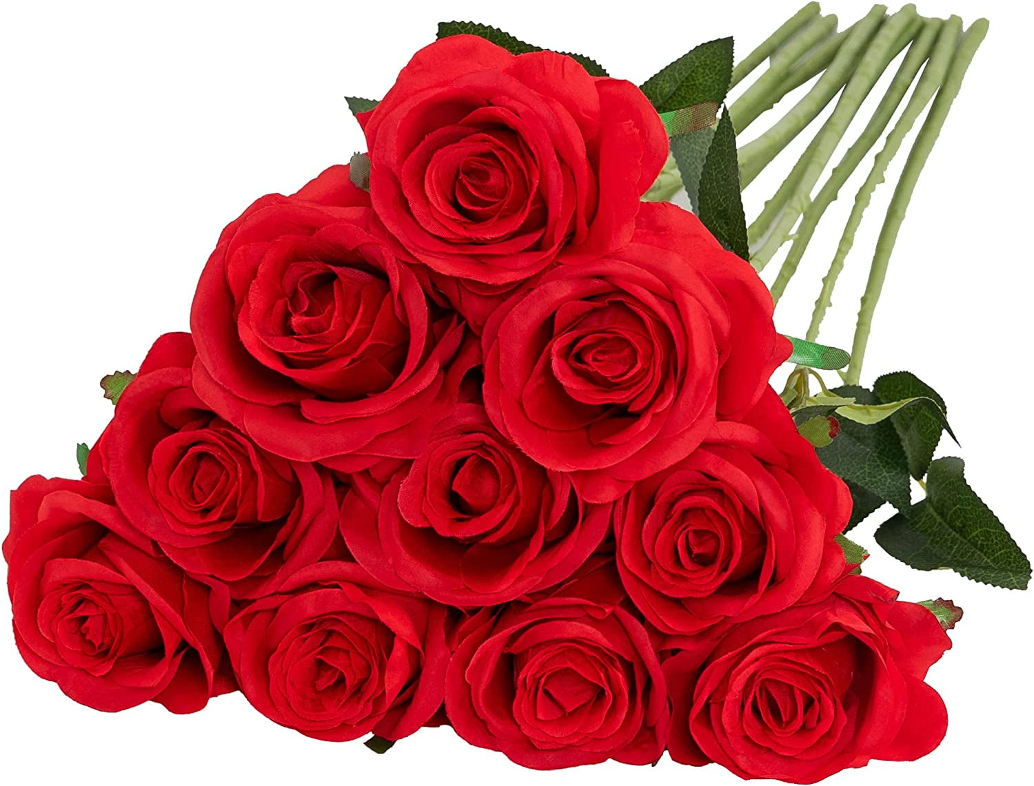 Artificial Silk Rose Flower Bouquet Lifelike Fake Rose for Wedding Home ...