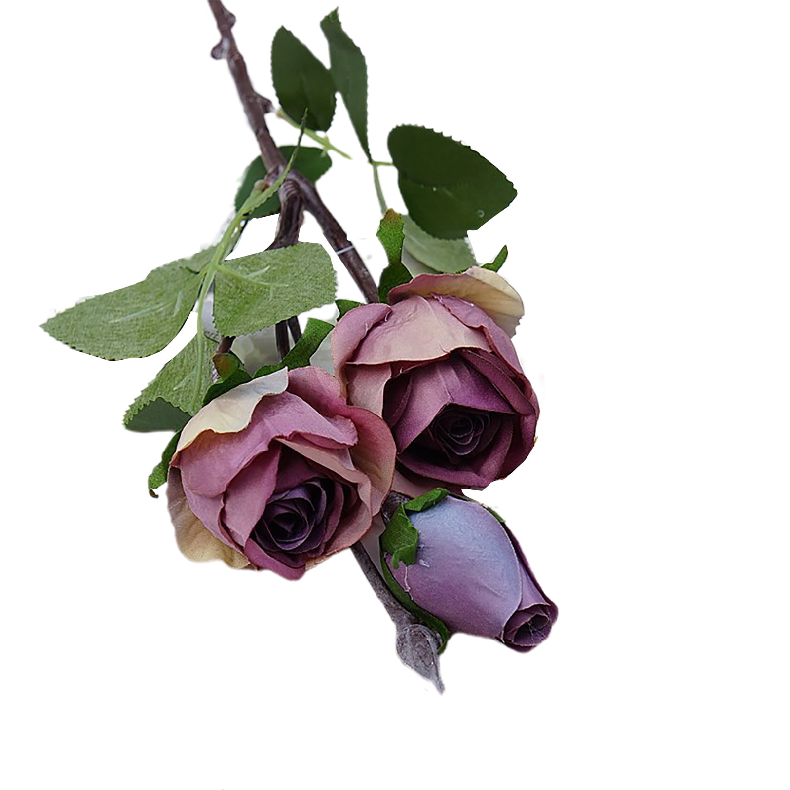Artificial Silk Rose Flower Single Stem Lifelike Vintage Fake Rose for ...