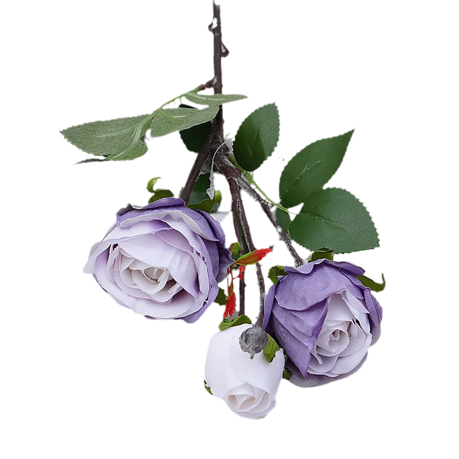 Artificial Silk Rose Flower Single Stem Lifelike Vintage Fake Rose for ...
