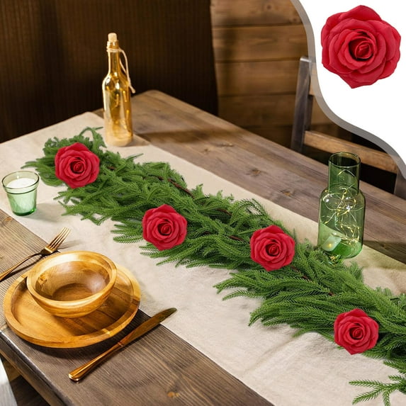 Artificial Silk Rose Heads - Multi-Colored Fabric Roses for DIY Crafts ...