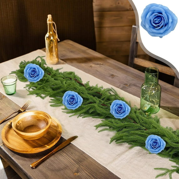 Artificial Silk Rose Heads for Crafts & Decor | 9cm Multi-Colored Cloth ...