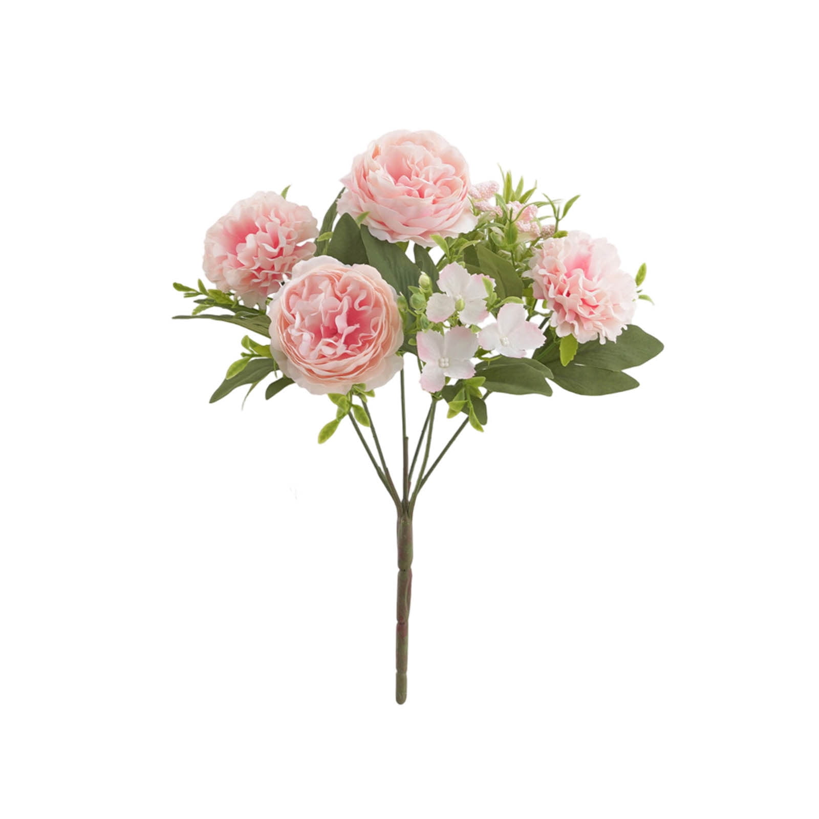 Artificial Silk Rose Peony Bouquet,6-Head Floral Arrangement with ...
