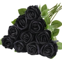 Black Roses Artificial Flowers Bulk,12 Pcs Fake Black Silk Flowers for ...