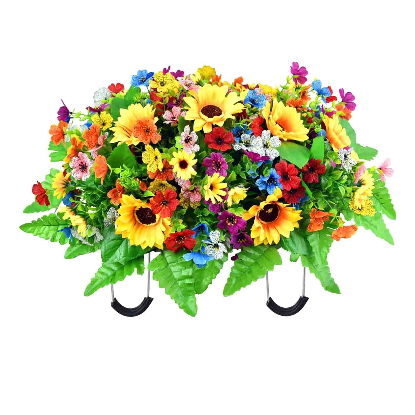 Artificial Silk Saddle Flower Memorial Day Cemetery Tombstone ...