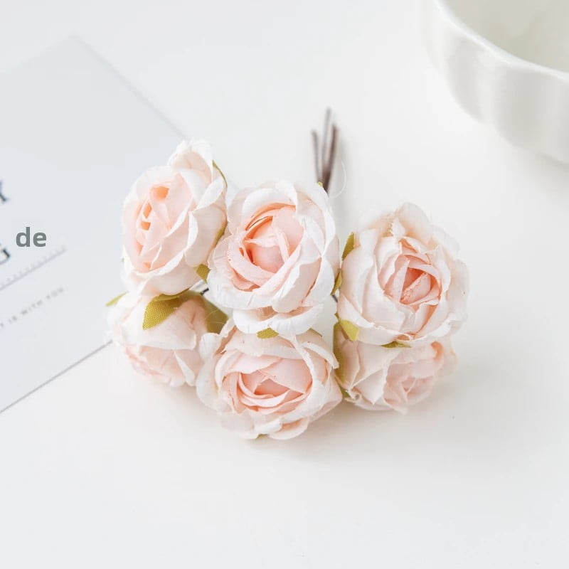 Artificial Silk Tea Rose Wedding Decoration Brooch for Bride DIY Gift ...