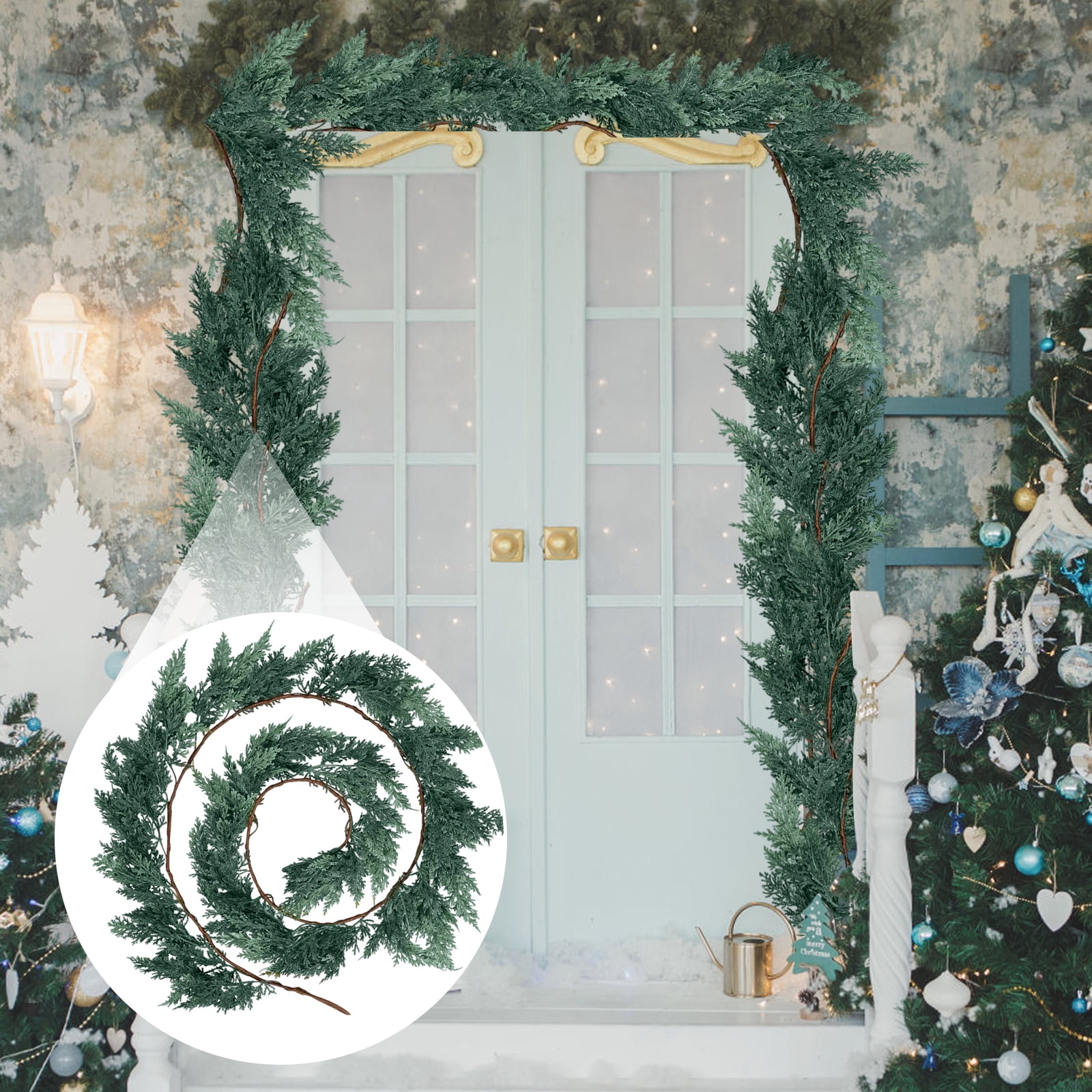 Artificial Simulation Needles And Rattan Garland, Customizable Length ...