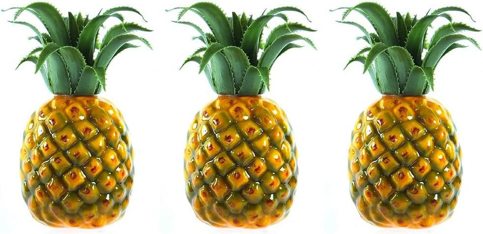 Artificial Small Pineapple Plastic Yellow Green Pineapples Fruit Three ...