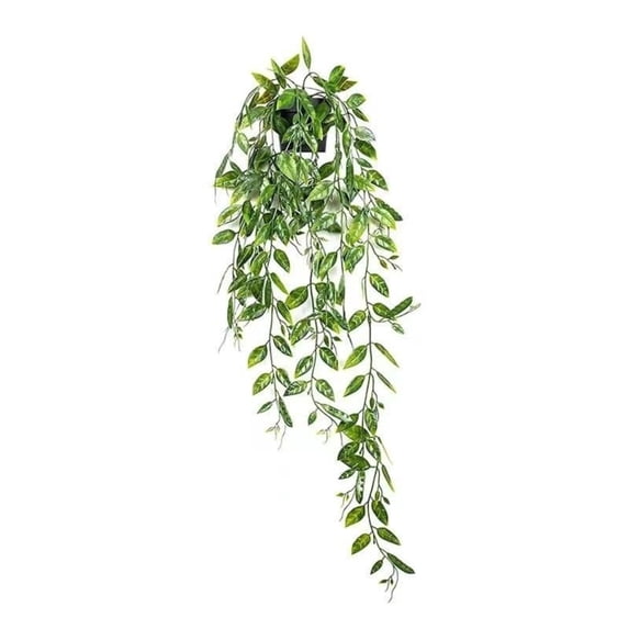 Artificial Small Potted Hanging Plant, Faux Greenery for Indoor Outdoor ...