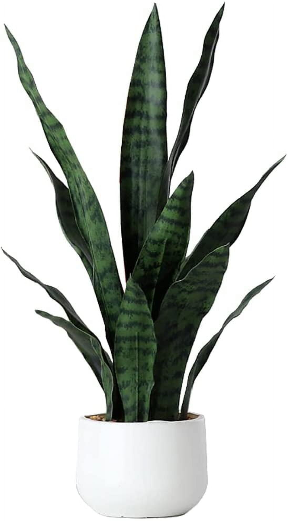 Artificial Snake Plant 22 Inch Fake Sansevieria Fake Agave Potted ...