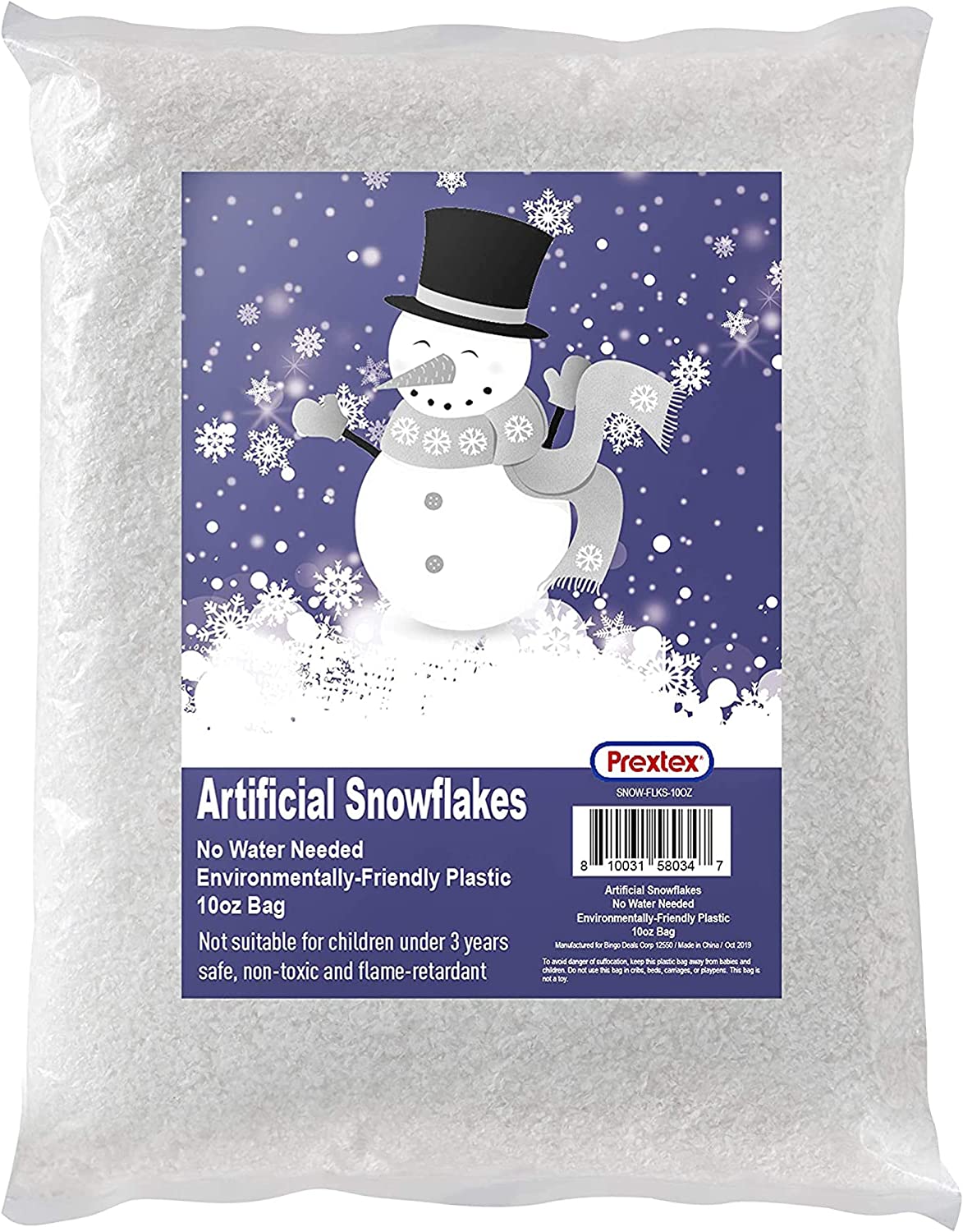 Ayieyill Artificial Snow, 10 Ounces, Fake Snow Plastic Snow for Winter ...