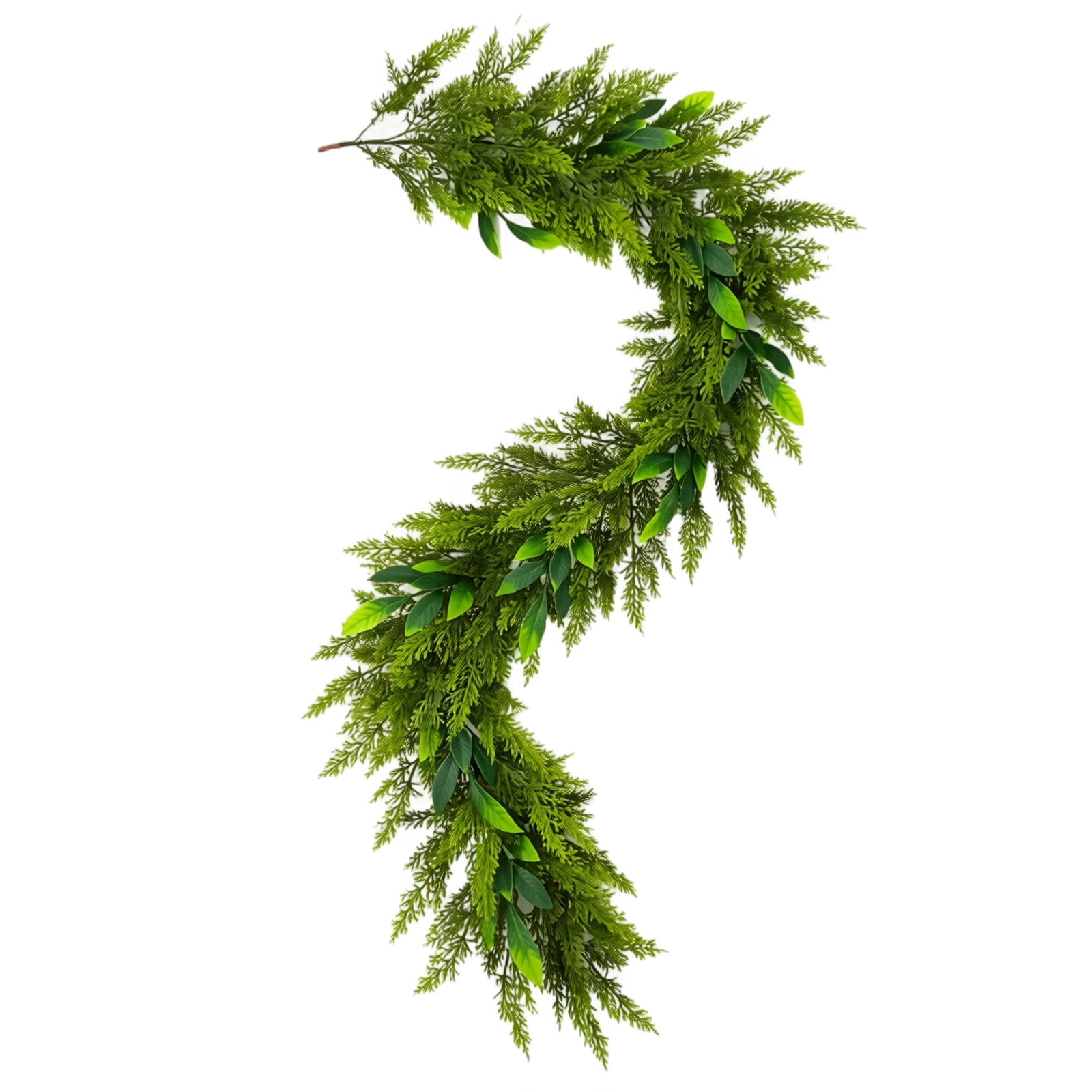 Artificial Snow-Dusted Greenery Garland – Realistic Winter Forest ...