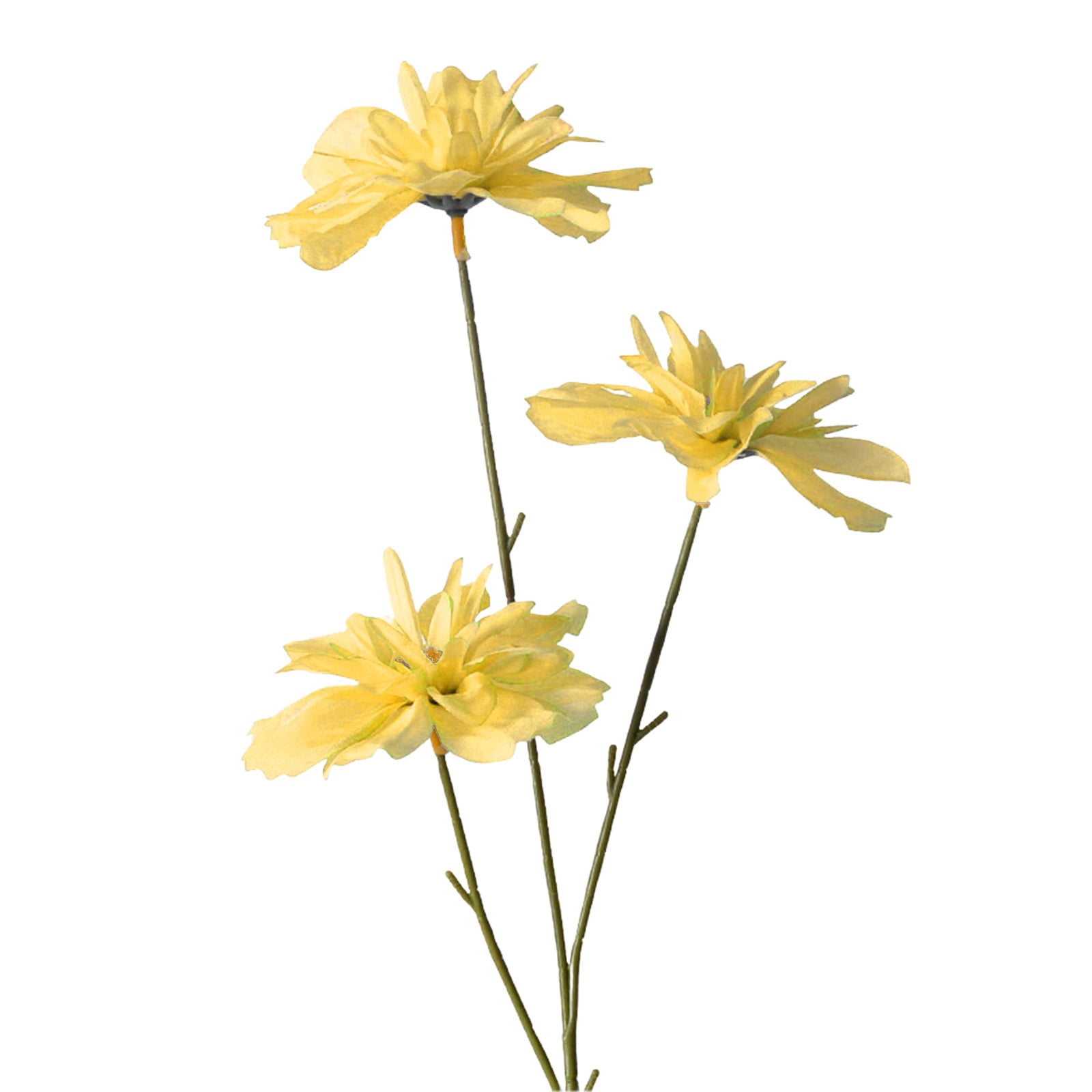 Artificial Snow Lotus Flower, Faux 3-Blooms Flowers, Realistic Fake ...