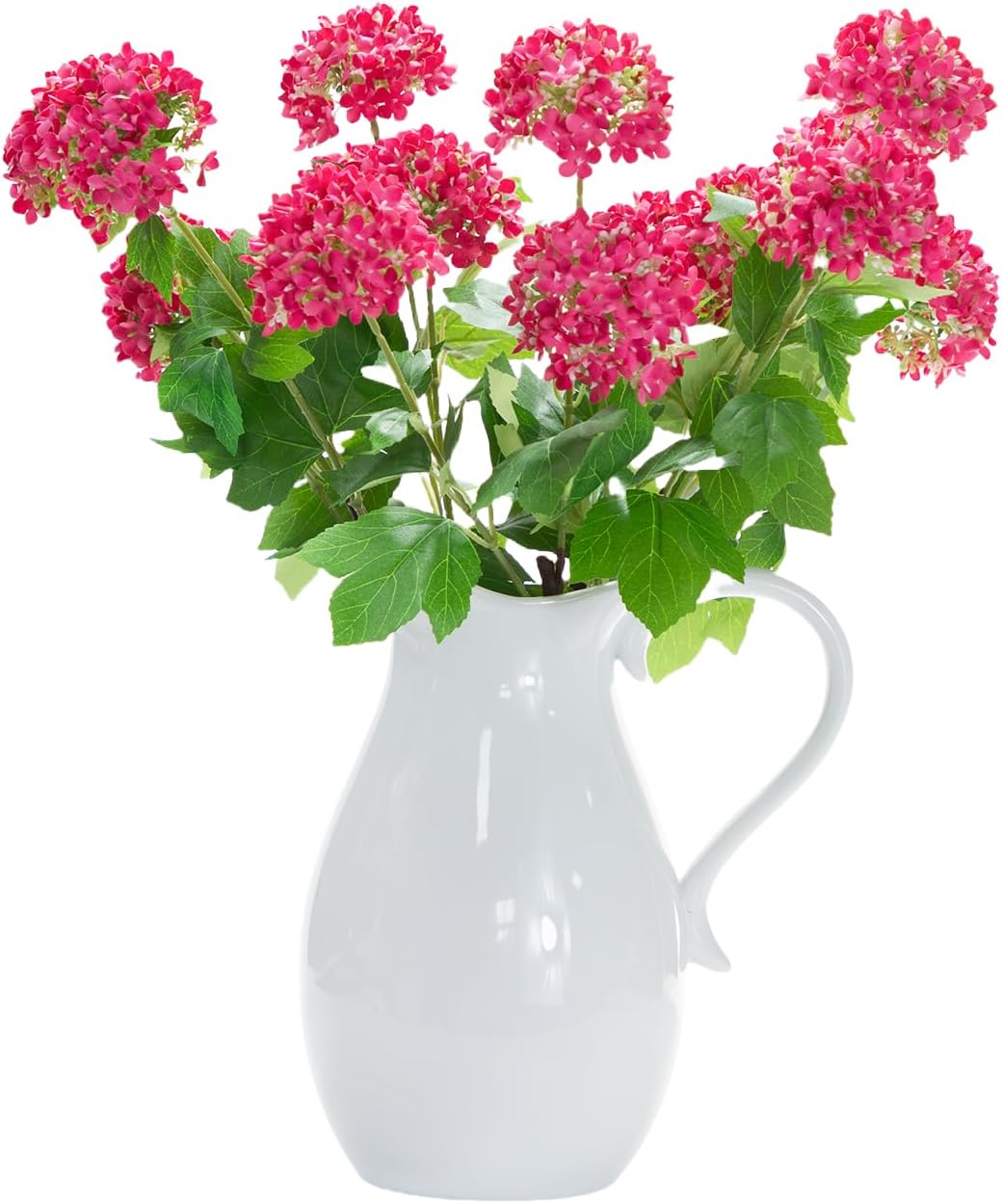 Artificial Snowball Viburnum Flowers 4 Stems - 70cm Hydrangea-Like ...