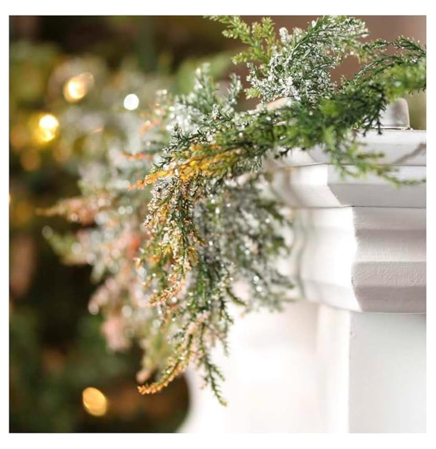 Artificial Snowy Cedar by - Fake Greenery for Christmas Decorating and ...