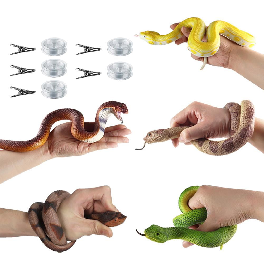 Artificial Soft Silver Snake Bamboo Leaf Green Golden Python ...