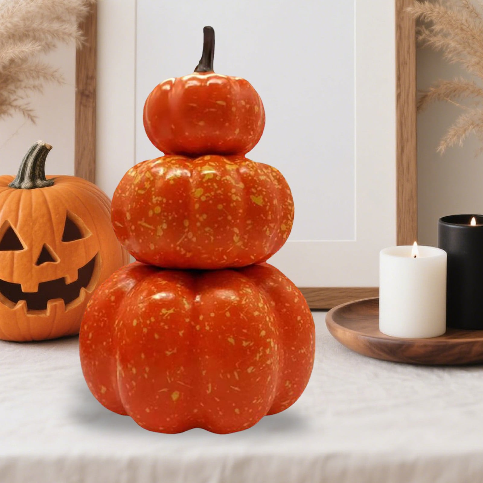 Artificial Special Tower Pumpkins Decoration Fall Season Vegetable Faux ...