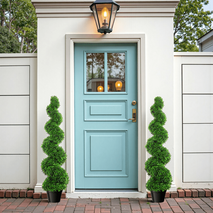 Artificial Spiral Boxwood Topiaries Tree, Topiary Trees Indoor ...
