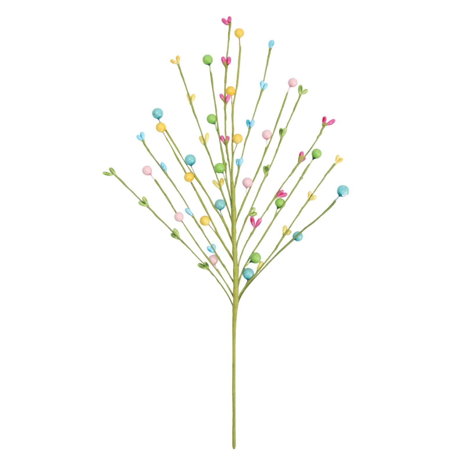 Artificial Spring Berry Stems, Pastel Easter Picks with Colorful Beads ...