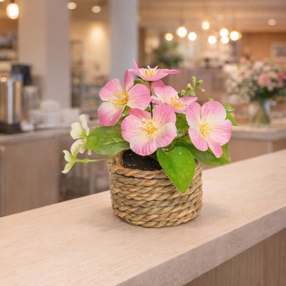 Artificial Spring Flowers Planter for Home Decor - Plastic Simulation ...