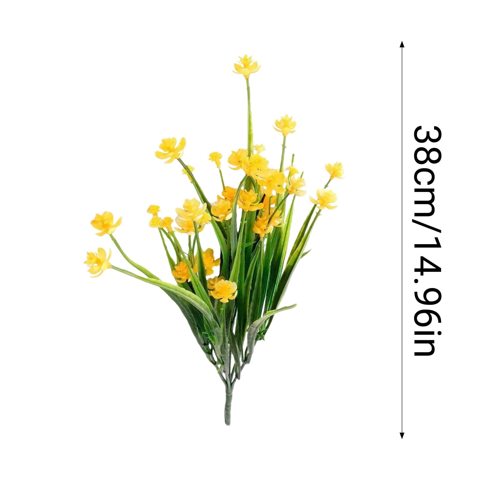 Artificial Spring Grass Camellia 2pcs Yellow Simulated Plants for Home ...