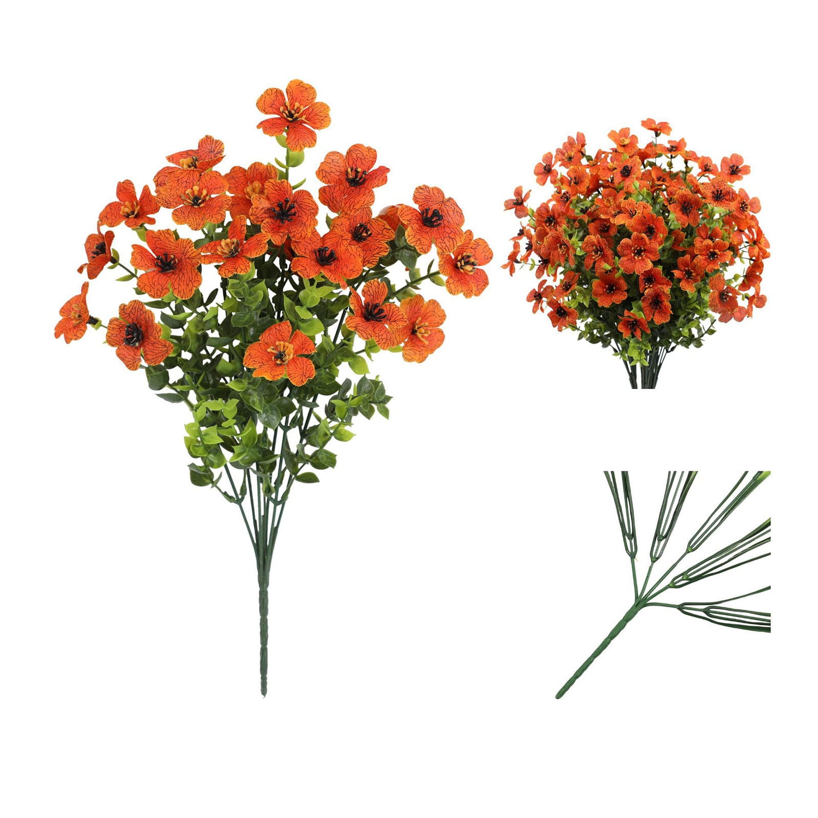 Artificial Spring Grass Plastic Water Plant Decor, 13.8" Violet Silk ...