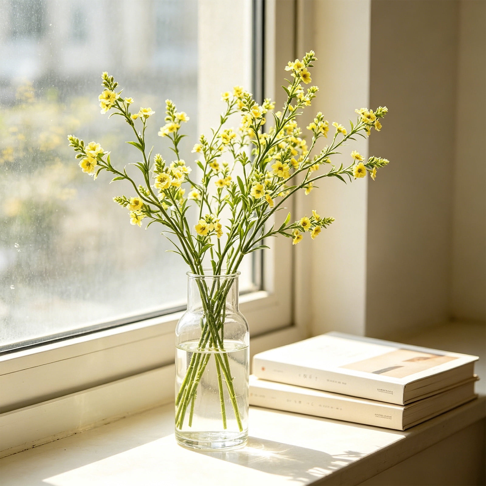 Artificial Spring PlumBlossom Branch,18.9in Faux Floral Bouquet Ideal ...