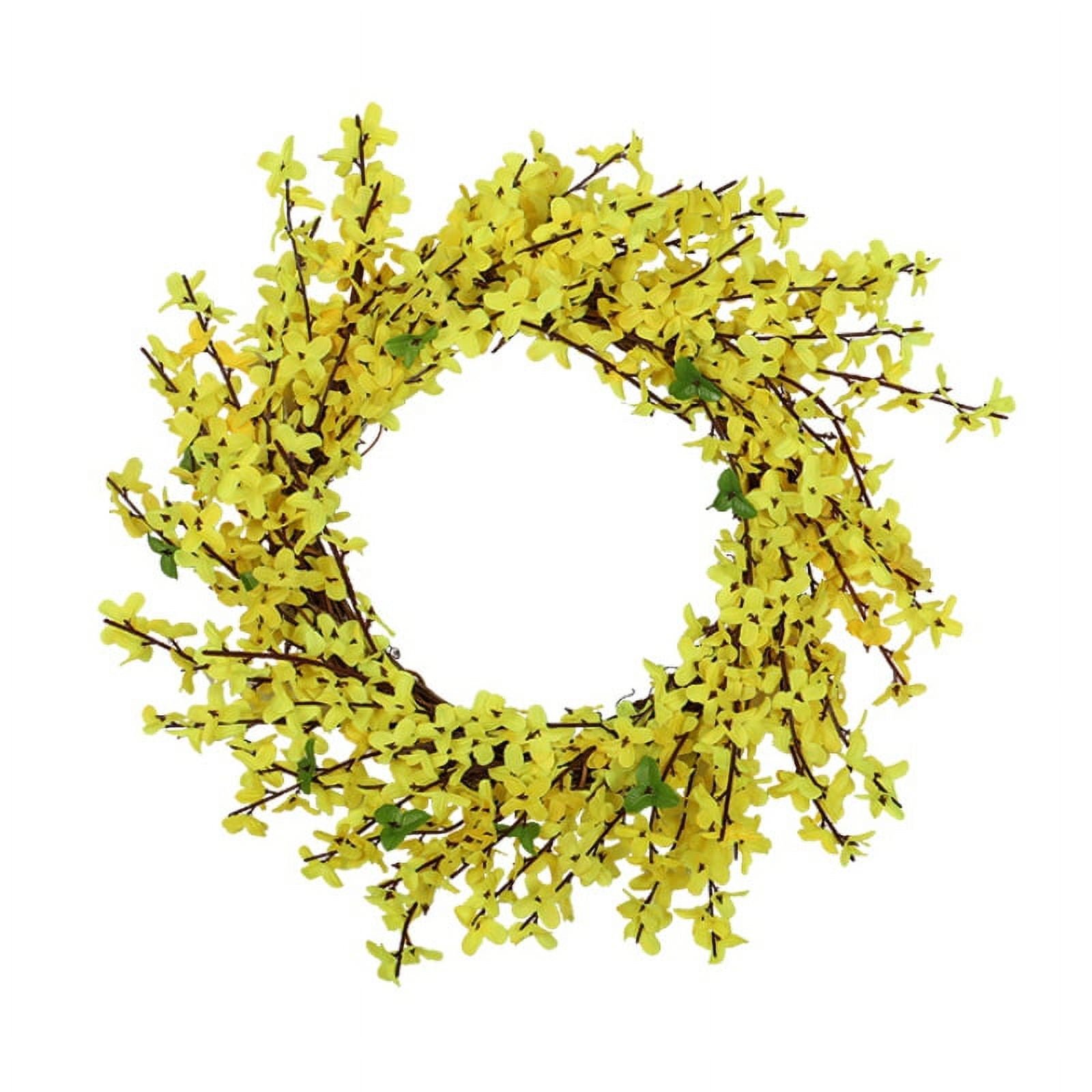 Artificial Spring Wreath,18 Inches Spring Wreaths for Front Door Yellow ...