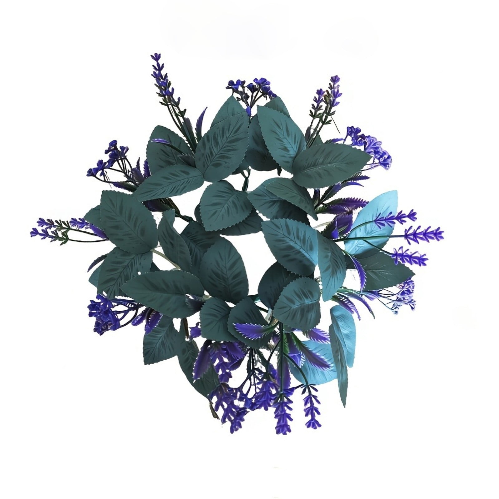 Artificial Spring Wreath for Home Decor, Green Leaves and Flowers for ...