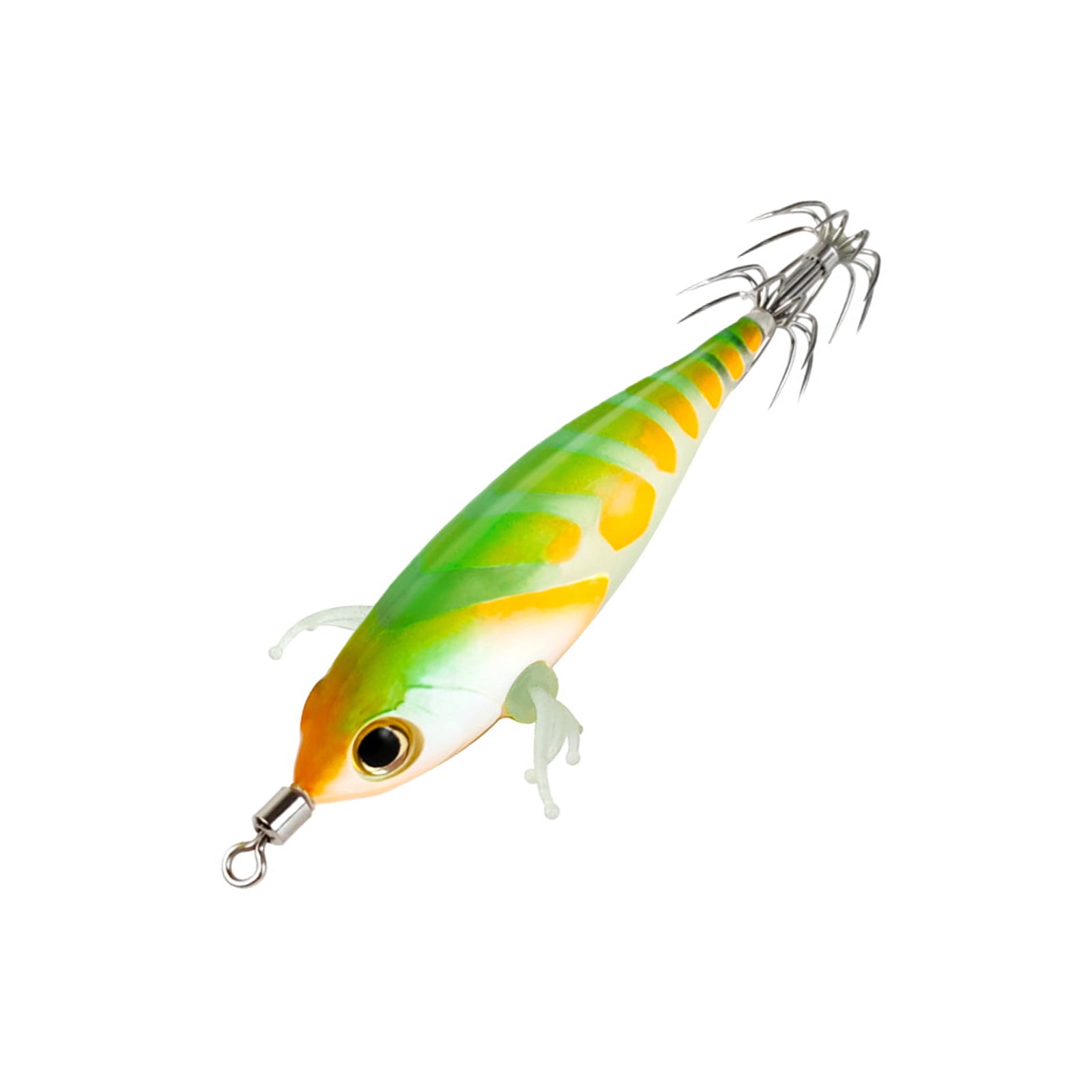 Artificial Squid Jigs 5.5cm Glow Shrimp Lures with Sound Beads ...