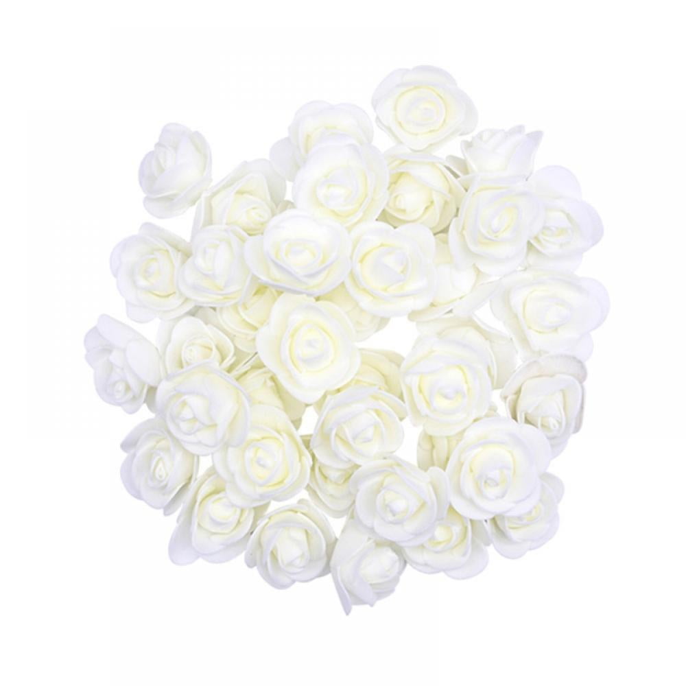 Artificial Stemless Roses Heads, 2-Inch Faux Flower Heads for DIY ...