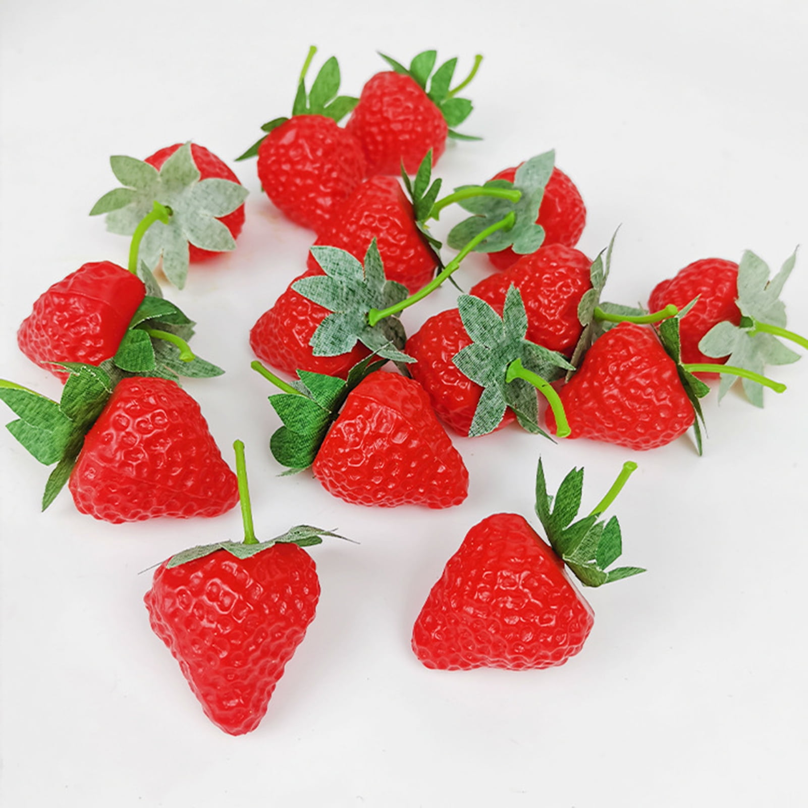 Artificial Strawberries 20pcs Fake Strawberry Artificial Fruits ...