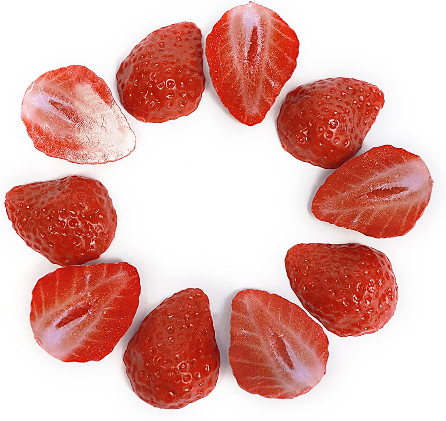 Artificial Strawberry Blocks, Fake Fruit Decorations for Home, Parties ...