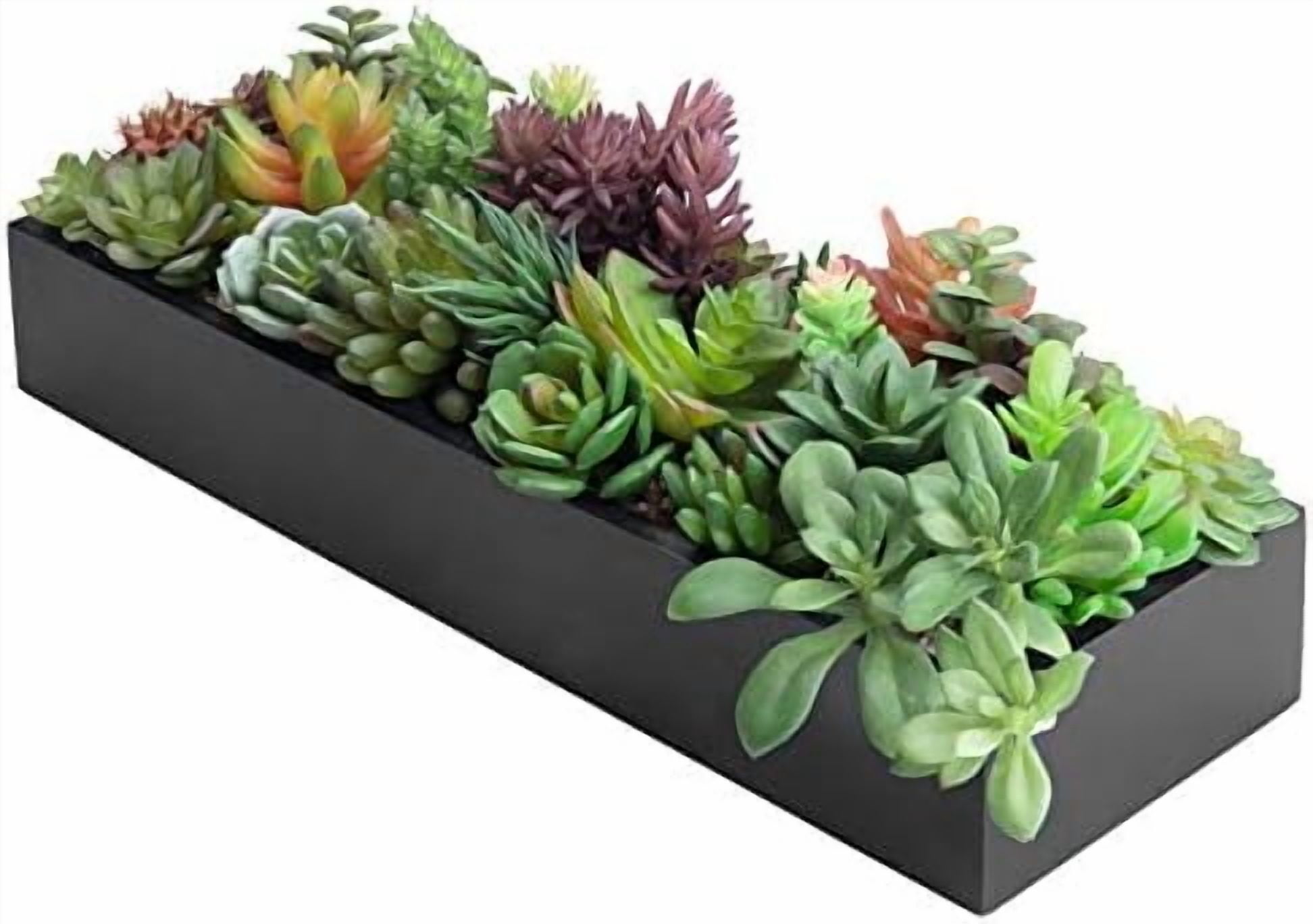 Artificial Succulent Centerpiece,15.75 Inch Faux Succulents Arrangement ...