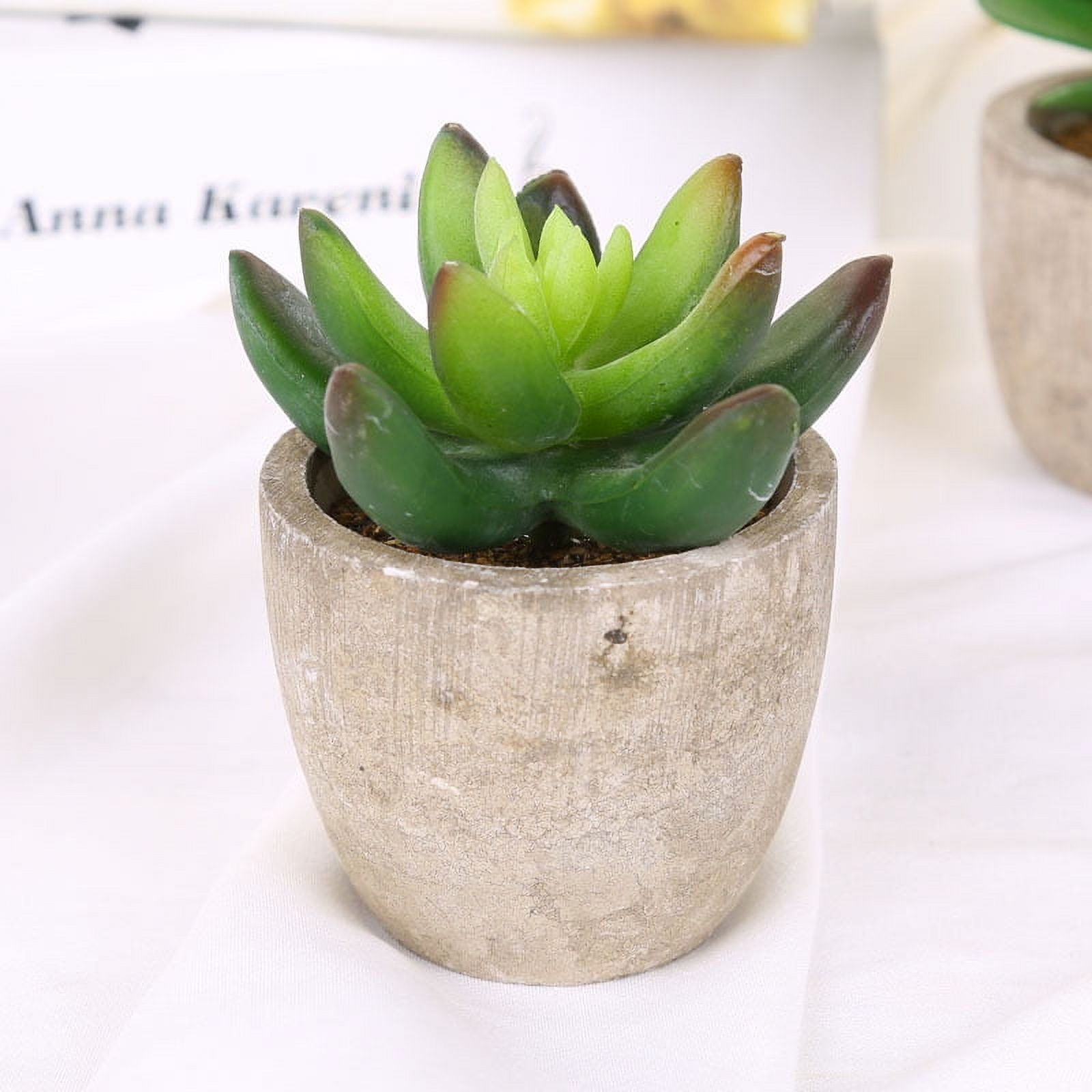 Artificial Succulent Flocking Plants Unpotted Mini Fake Succulents ...