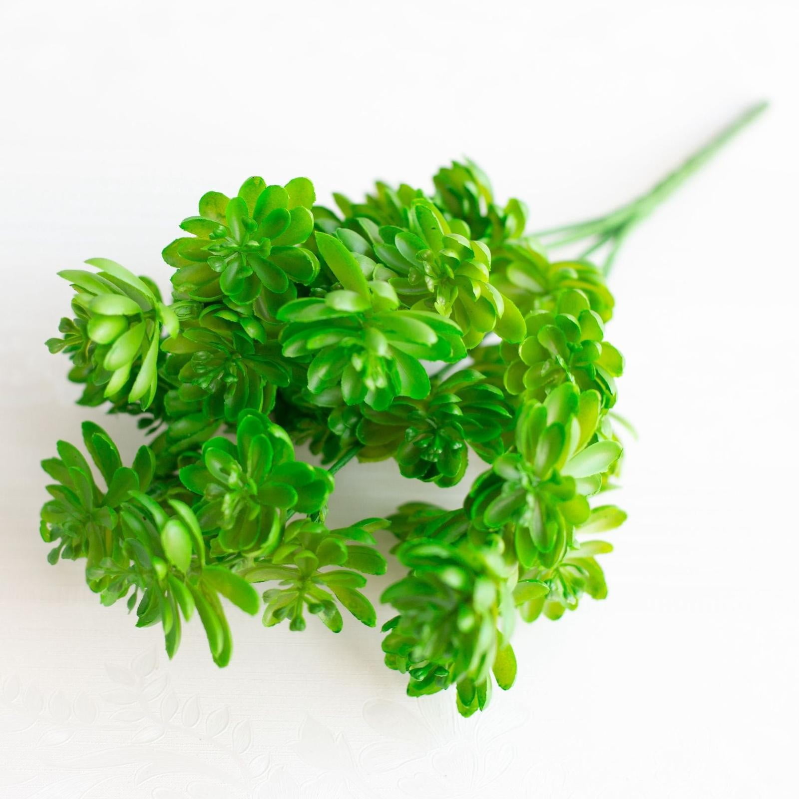 Artificial Succulents Branch Fake Plants Unpotted Flocked Succulent ...